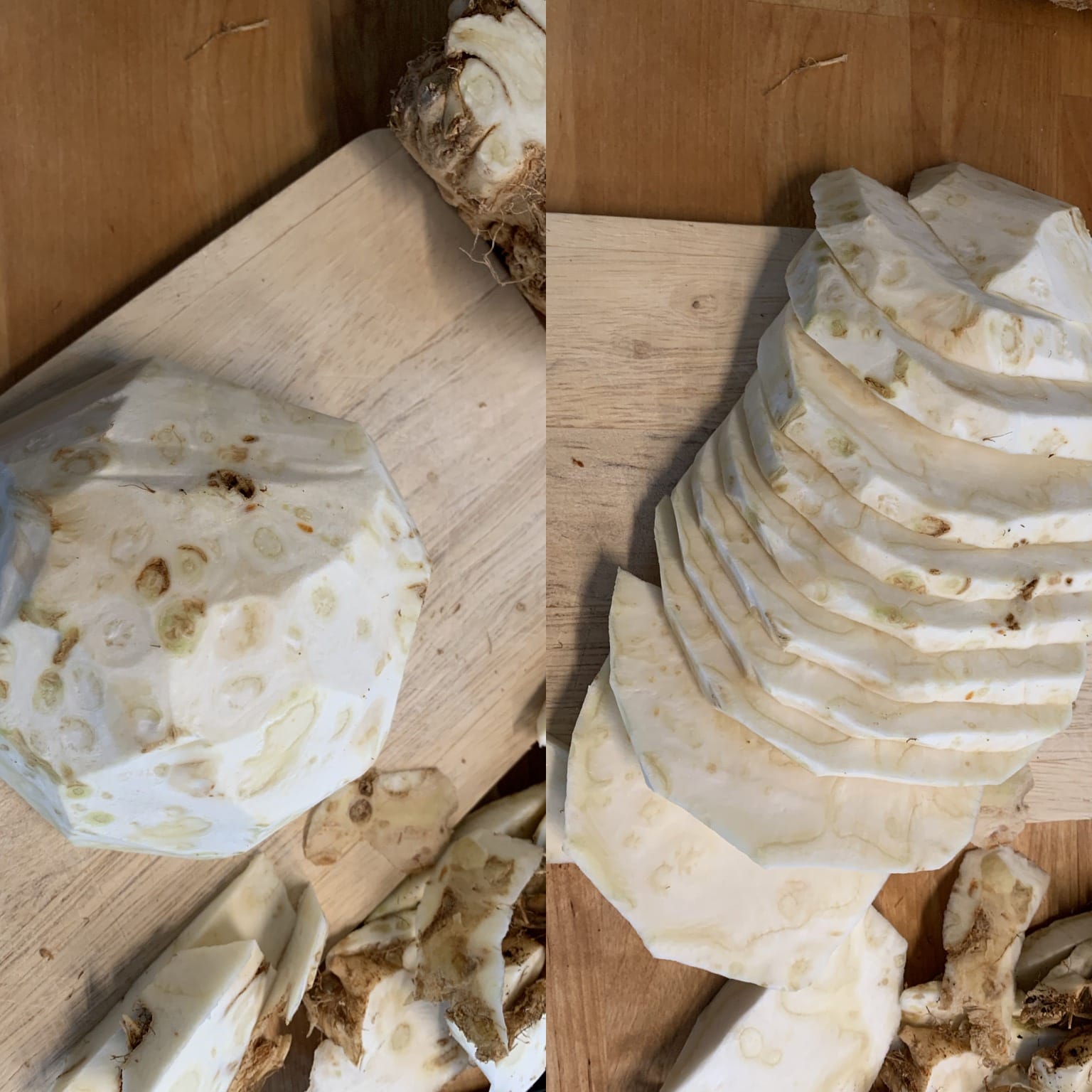 Roasted celery root with Camembert and hazelnuts - Family On Keto